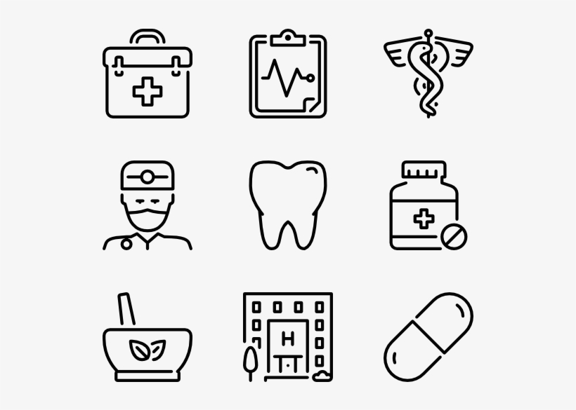 Medicine - Cute Png Black And White PNG Image | Transparent PNG Free ...