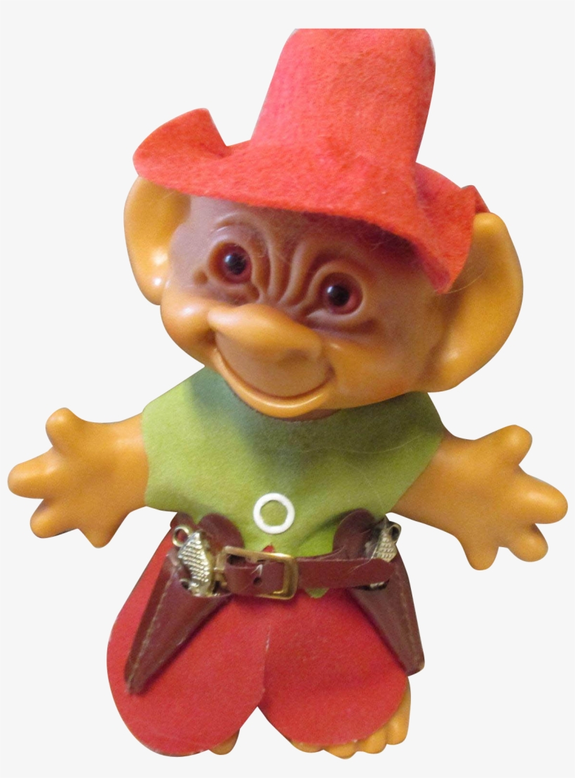 Vintage Wishnik Cowboy Troll By Uneeda - Cartoon PNG Image ...