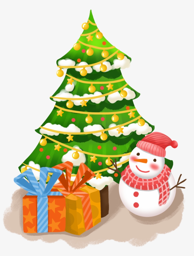 Christmas Tree Cartoon With Presents