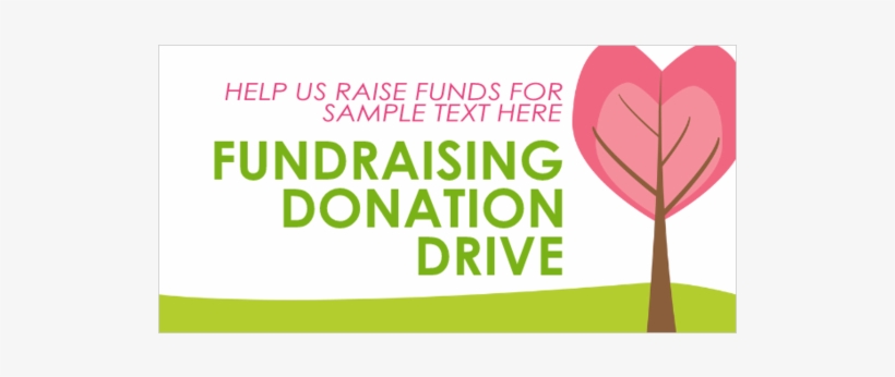 Fundraising Donation Drive Vinyl Banner Heart Drive - Heart PNG Image ...