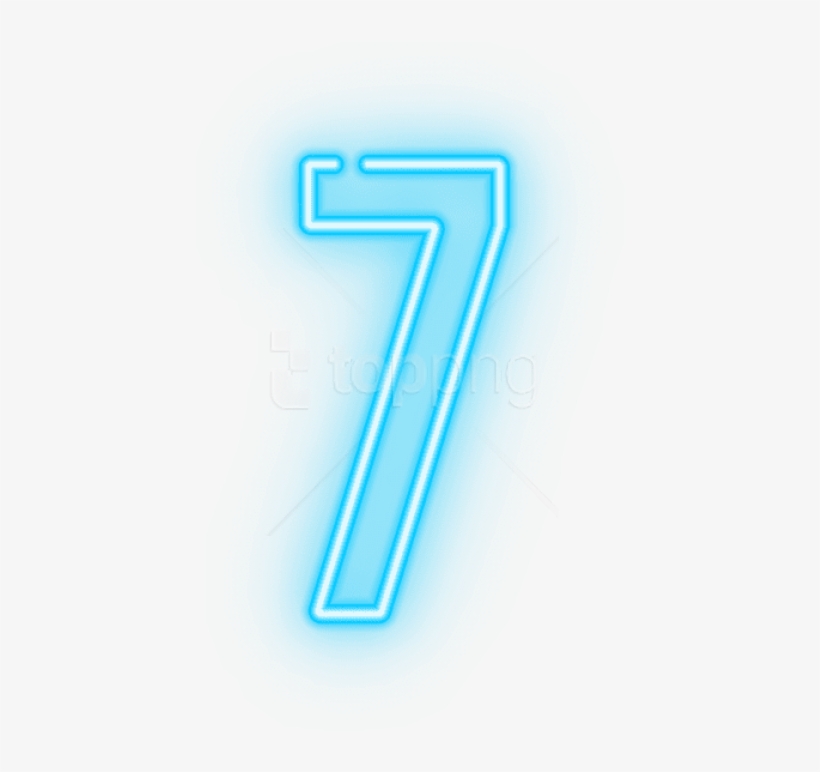 Free Png Download Neon Number Seven Transparent Clipart - Seven Neon ...