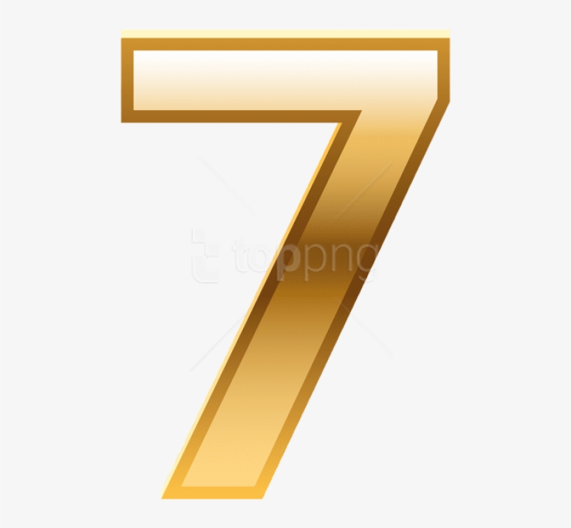 Free Png Number Seven Golden Png Images Transparent PNG Image ...