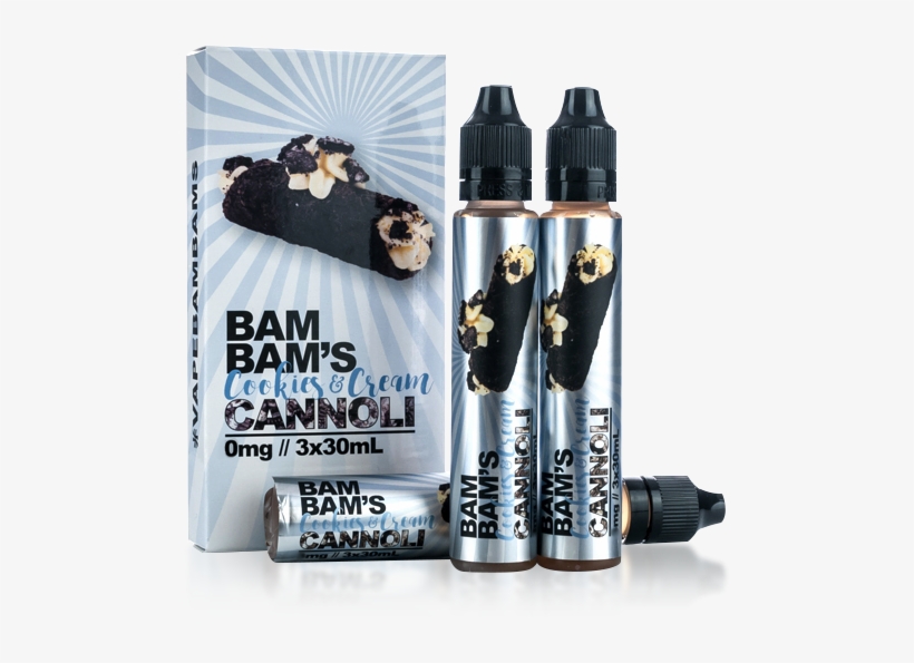 Bam Bams Cookies N Cream 1 - Cannoli Cookies And Cream Cannoli 90ml PNG ...