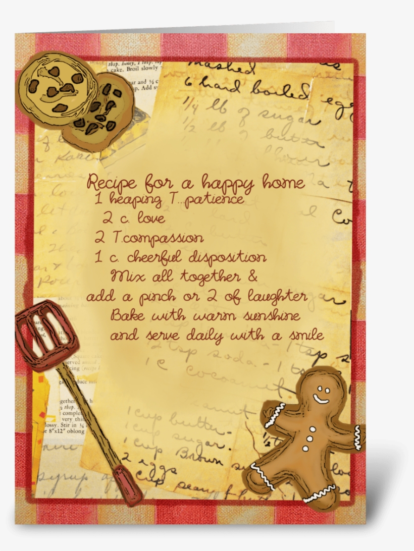 Recipe For A Happy Home - Handwriting PNG Image | Transparent PNG Free ...