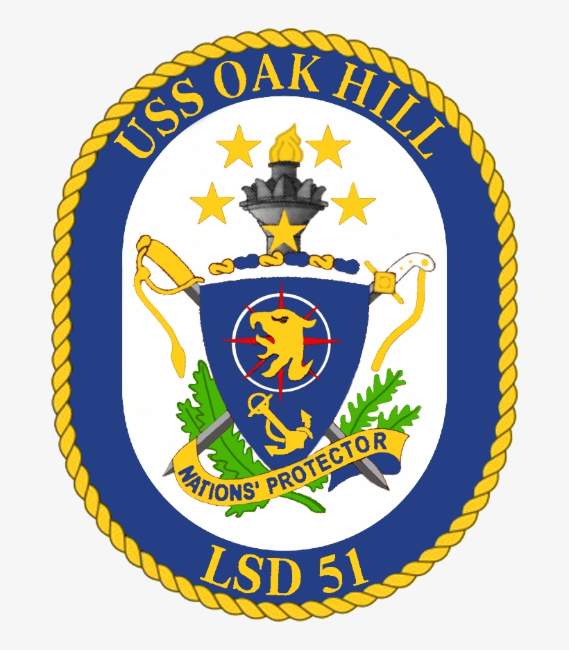 Uss Oak Hill Lsd-51 Crest - Uss Bonhomme Richard Crest PNG Image ...
