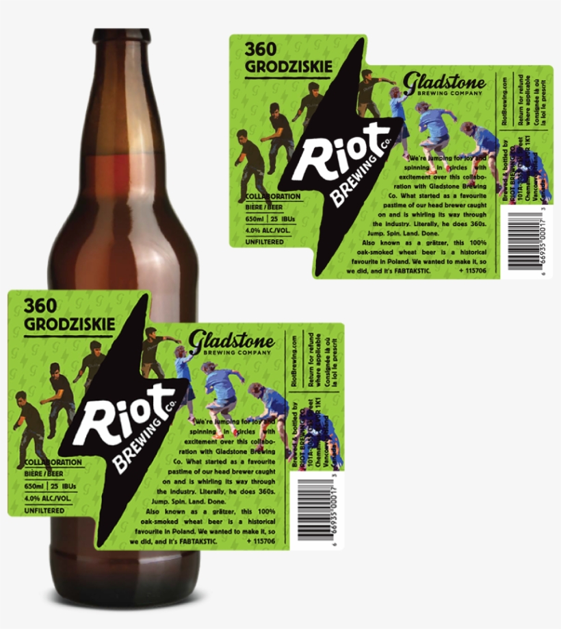 Riot Brewing Co Riot Beer 360 Grodziskie Gratzer - Barcode Beer PNG ...
