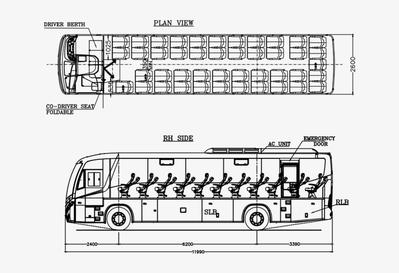 Tata School Bus Side View