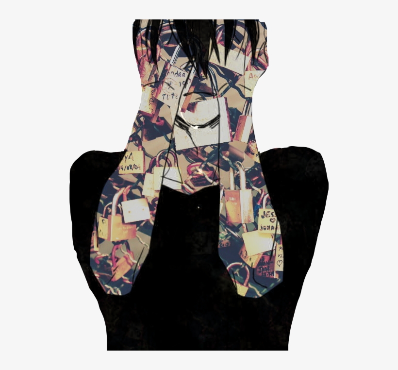 Anime Drawing Sad Lock Locks Lockedup Sec Ⓒ - Pattern PNG Image ...