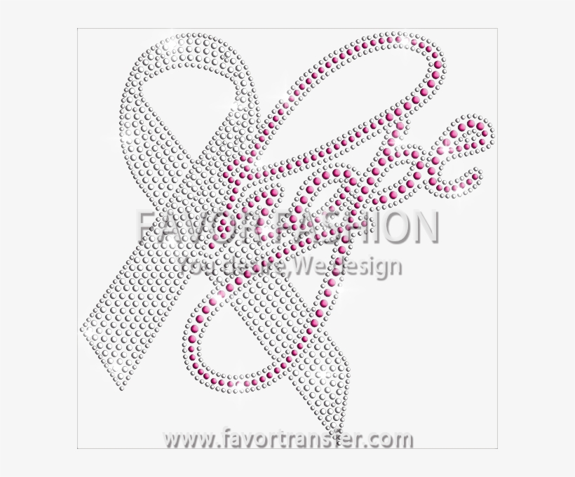 Hope Pink Ribbon Breast Cancer Awareness Rhinestone PNG Image ...