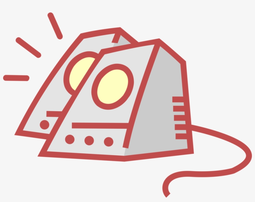 Vector Illustration Of Computer Audio Entertainment - Light And Sound ...