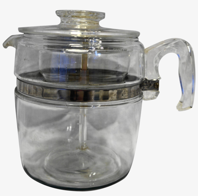 Pyrex Flameware Coffee Pot 6-9 Cup Complete Vintage - Teapot PNG Image ...