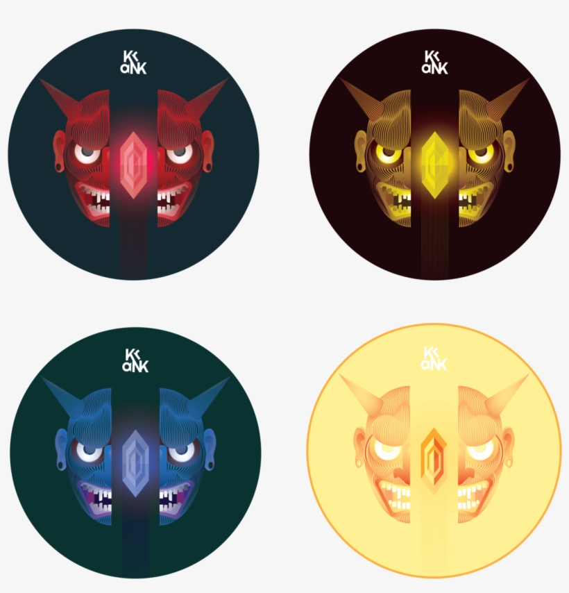 Oni Mask Sticker - Illustration PNG Image | Transparent PNG Free ...