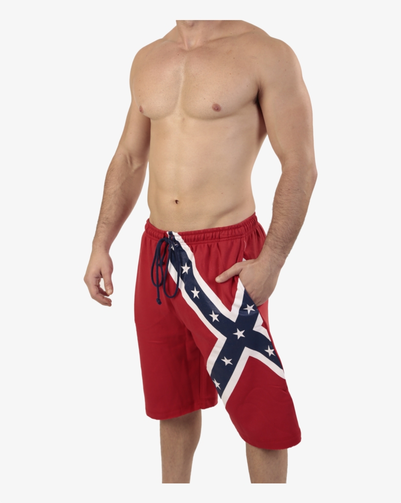 Confederate Rebel Flag Sweat Shorts - Barechested PNG Image ...