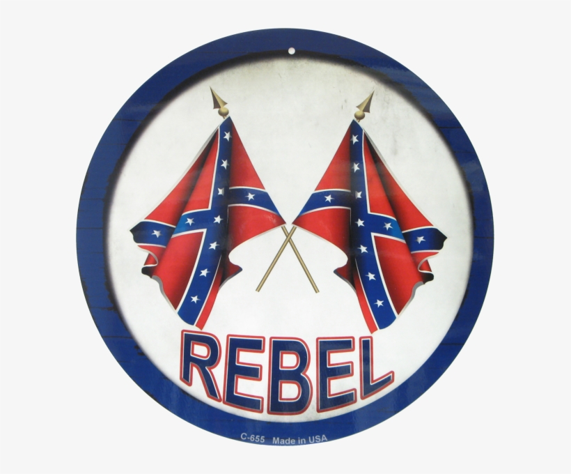 Rebel Flags Round - Crossed Confederate Flags PNG Image | Transparent ...