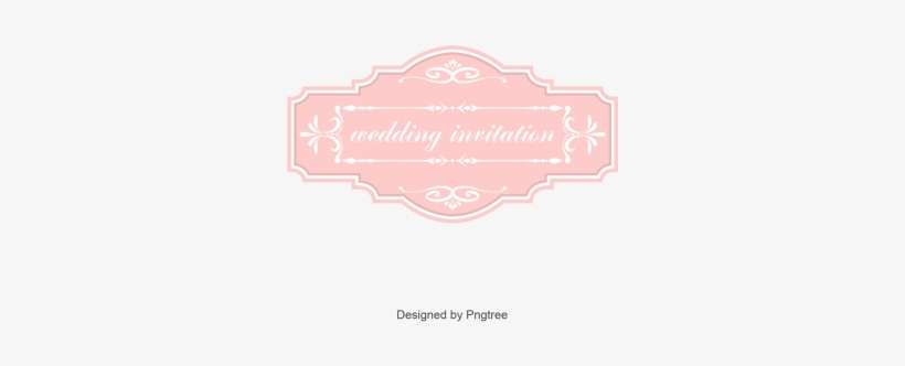 Pink Wedding Label Design L Vector, Wedding Labels, - Wedding PNG Image ...