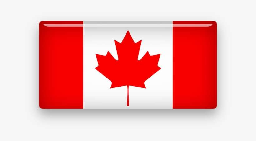 Canada Flag Button Rectangular - Canadian Flag Throw Blanket PNG Image ...