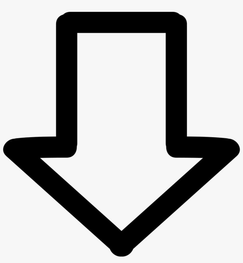 Down Arrow Hand Drawn Sign - Flecha Hacia Abajo Png PNG Image ...