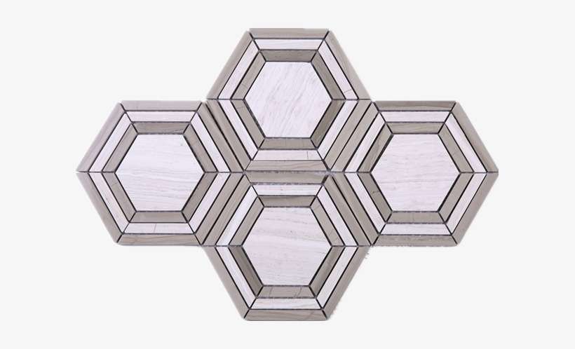Download Brown Hexagon Pattern Stone Mesh Mounted Mosaic Tile - Tile ...