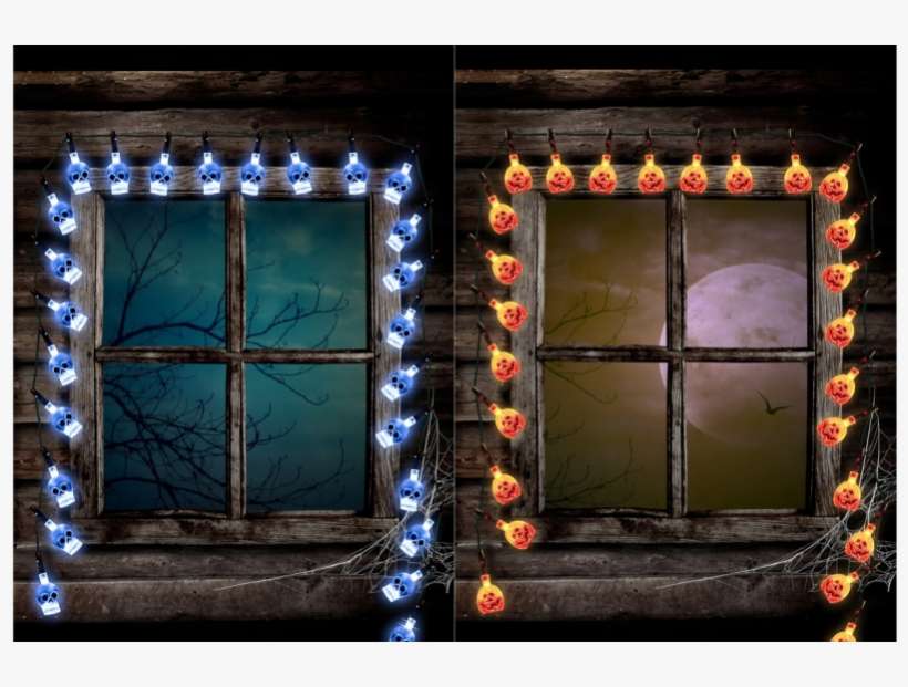 New Spooky Halloween String Lights Festoon Outdoor - Black Cat Outside ...