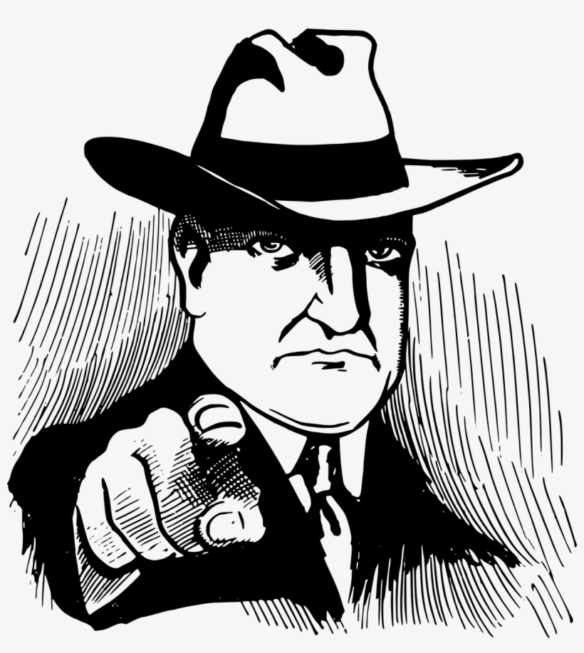 Cowboy Hat Clipart Front - Cartoon Man Pointing Finger PNG Image ...