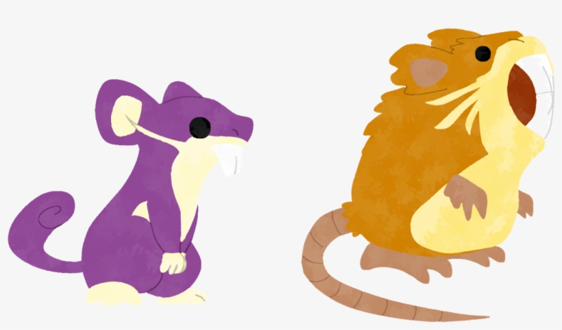 Pokemon 019-020 Rattata, Raticate - Cartoon PNG Image | Transparent PNG ...