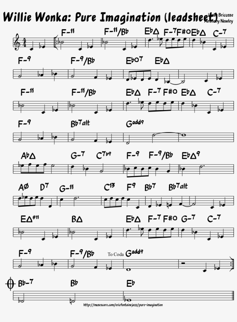 Pure Imagination - Sheet Music PNG Image | Transparent PNG Free ...