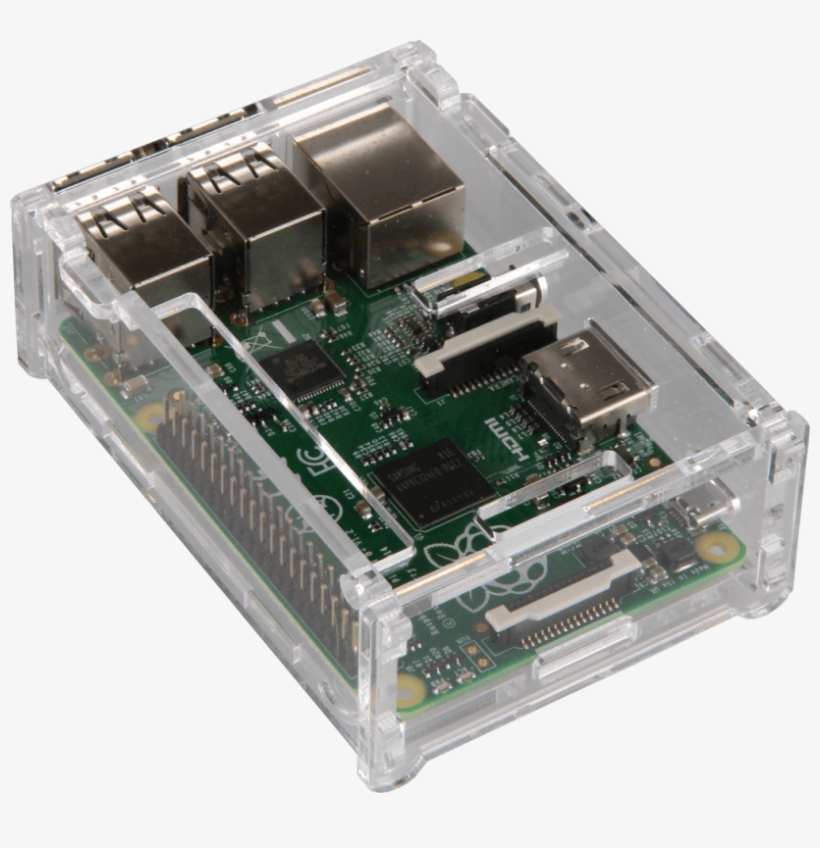 Raspberry B / Pi 2 / Pi 3 Gehäuse Acryl - Raspberry Pi B+ Gehäuse PNG Image | Transparent PNG ...