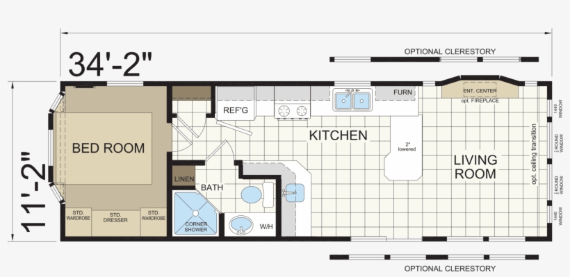 Tedxvermilionstreet Rv Park Blueprints Park Model 553l - Floor Plan PNG ...