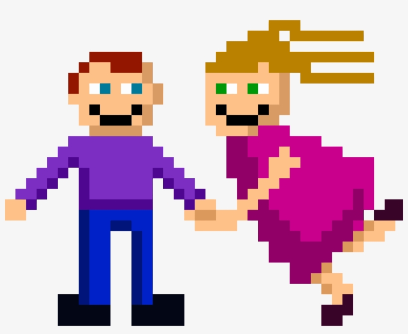 This Free Icons Png Design Of Pixel Couple PNG Image | Transparent PNG ...