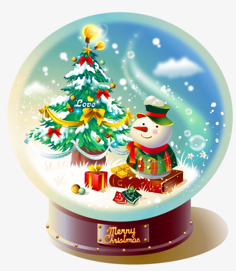 Snowglobe Snowman Clipart 20 - Christmas Snow Globe Transparent PNG ...