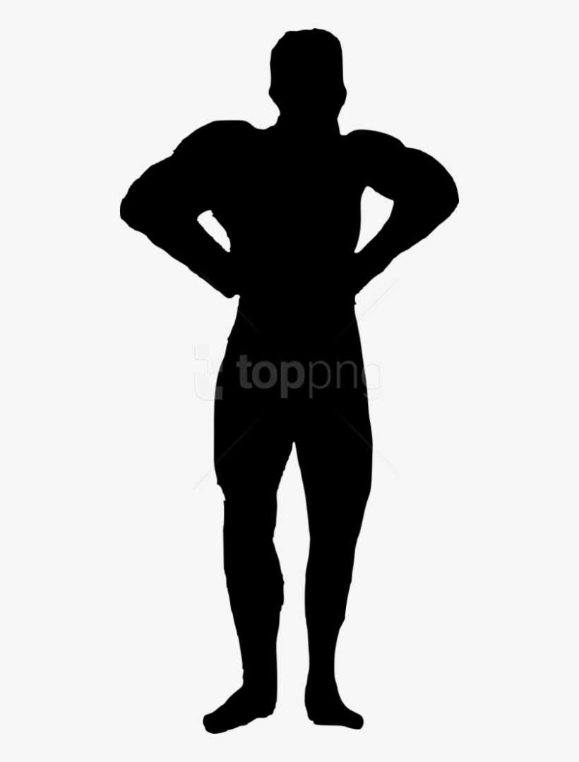 Free Png Muscle Man Bodybuilder Silhouette Png - Standing PNG Image ...