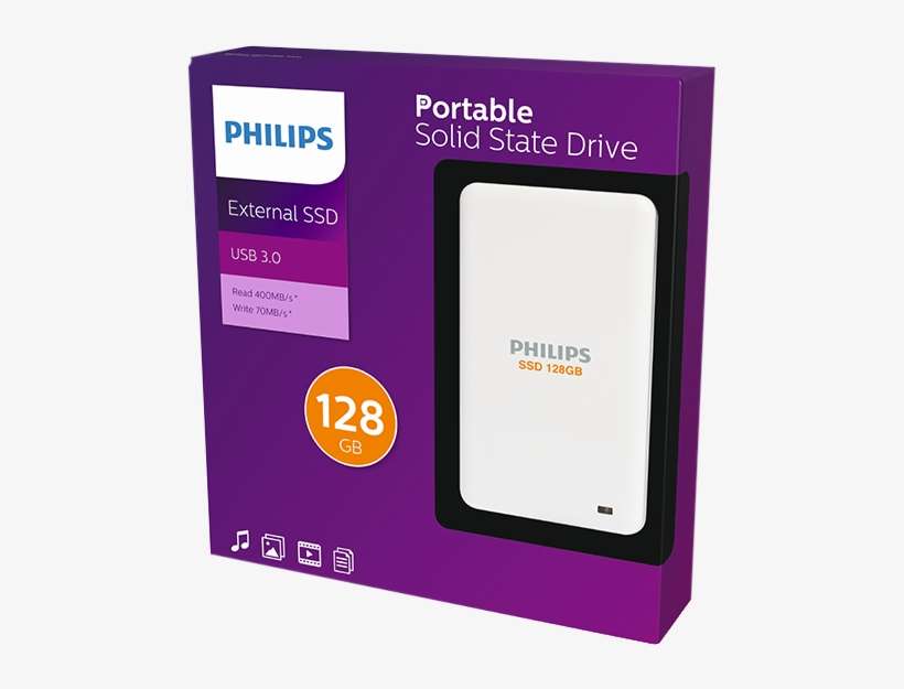 External Ssd 128gb - Philips External Hard Drive PNG Image ...
