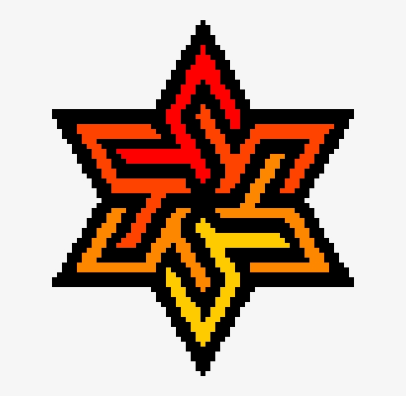 Download Fire Flower - Example Of Pixel Art | Transparent PNG Download ...