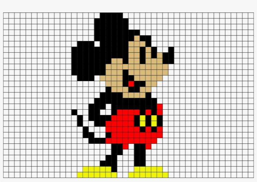 Download O - Pixel Art Mickey Mouse | Transparent PNG Download | SeekPNG
