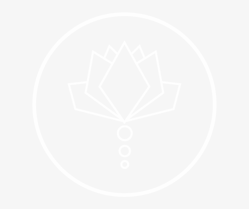 Divinely Sensitive Logo Lotus Outline White With Circle - Gang Mc PNG Image | Transparent PNG ...