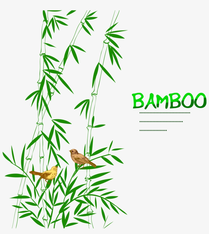 Bird Trees Decoration Transprent Png Free Download - Green Bamboo Bird ...