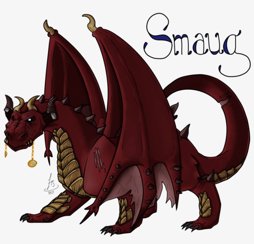 Hobbit Smaug Concept Art - Smaug The Dragon Cartoon PNG Image ...
