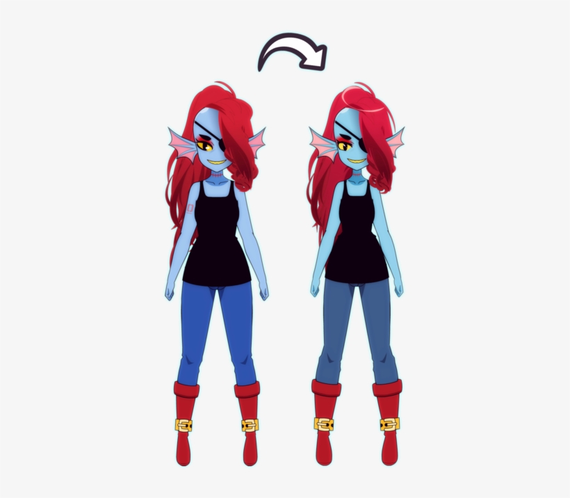 Download 【undertale】 Undyne Remake - Cartoon | Transparent PNG Download ...