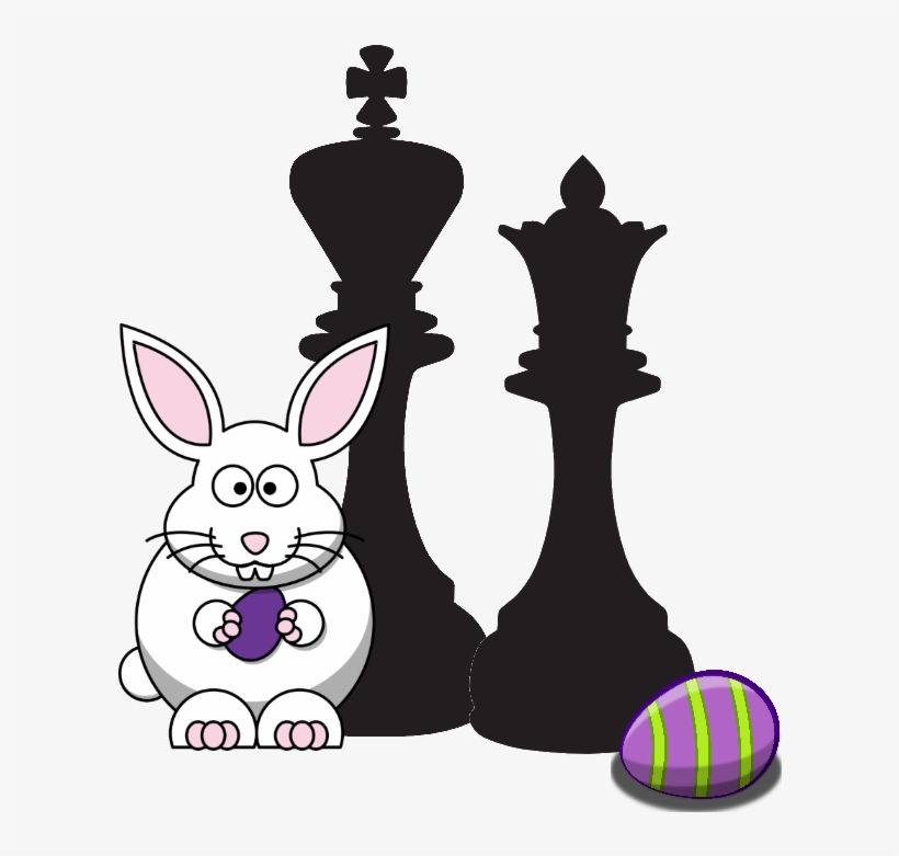 Easter Bunny With Chess King And Queen - Chess Easter PNG Image ...