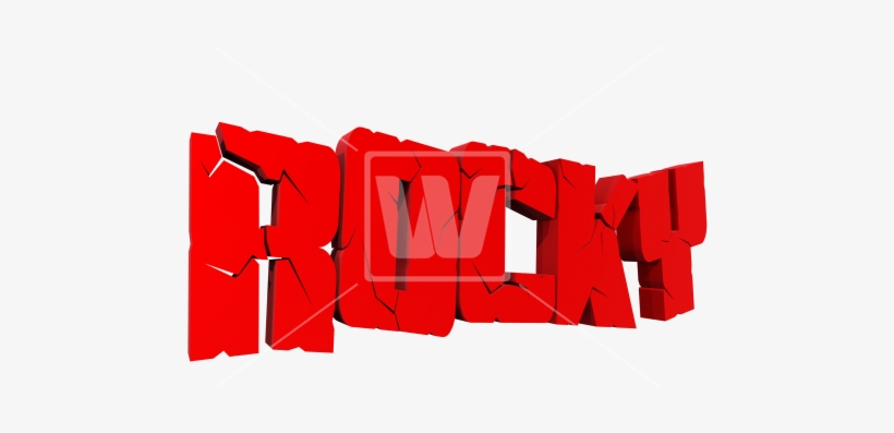 Cracked Rocky Word - Rocky Hd Text Png PNG Image | Transparent PNG Free ...