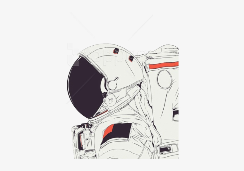 Astronaut Side View Drawing
