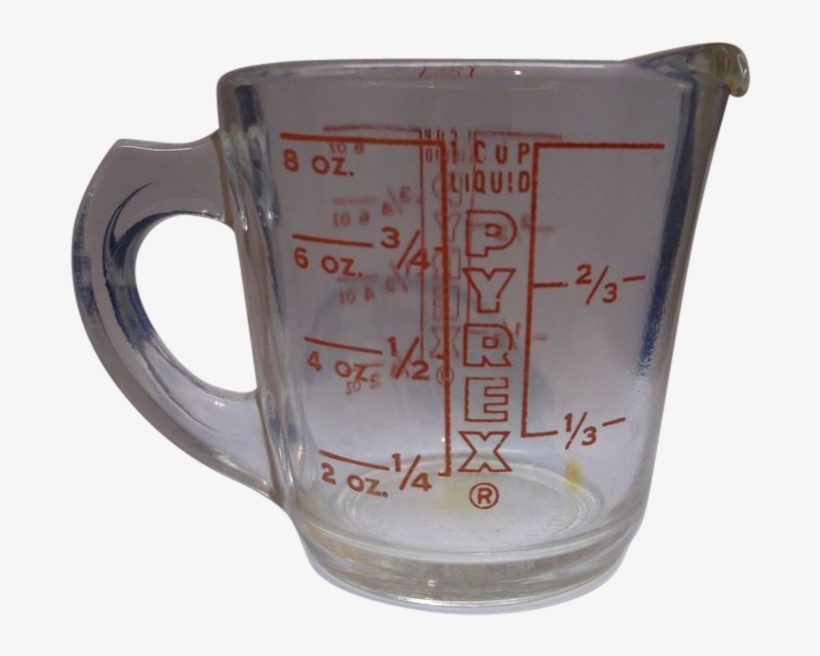 Pyrex Red Print Measuring Cup 1 Cup - Beer Stein PNG Image ...