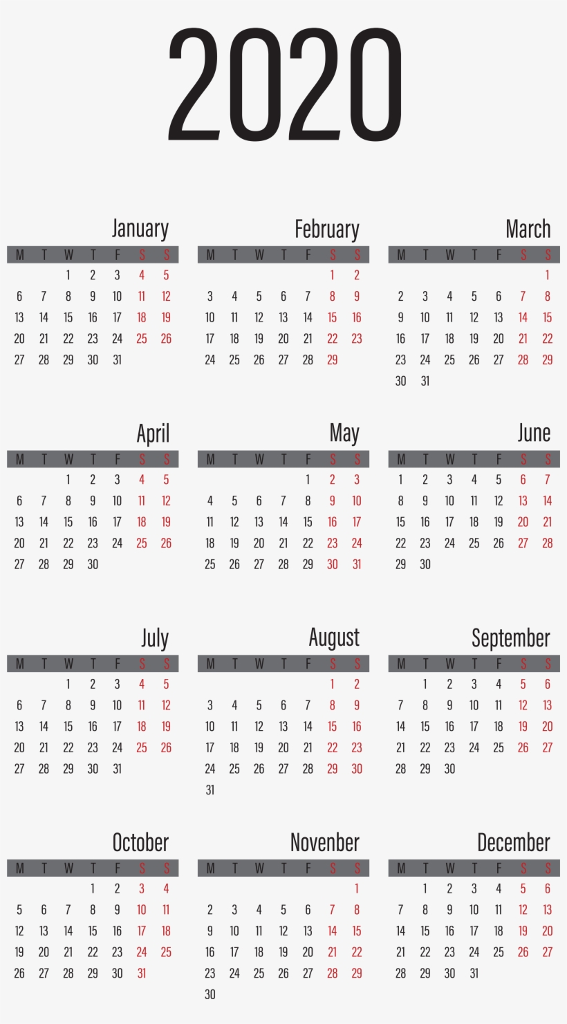 Download 2020 Calendar Large Transparent Image - Solomon Wisdom Word ...