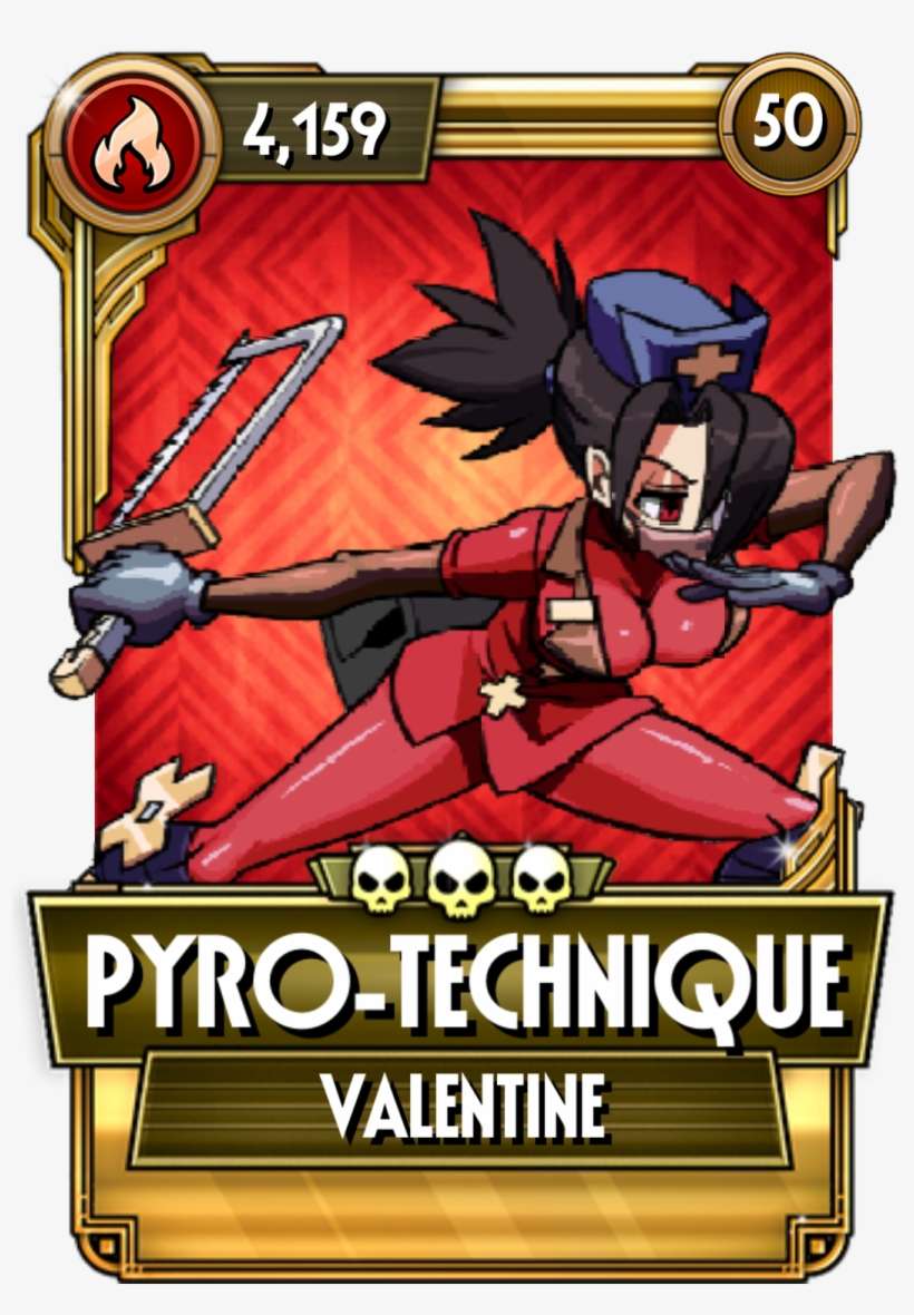 Pyro-technique - Skullgirls Valentine Silent Kill PNG Image ...