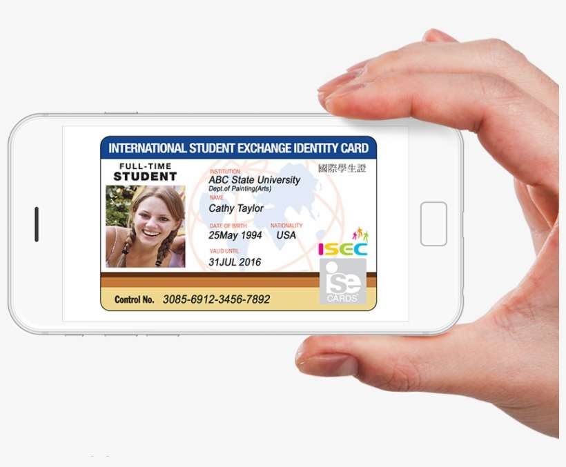 Isec Is A High Quality, Full Color Photo Id Card That - Student Carnet ...