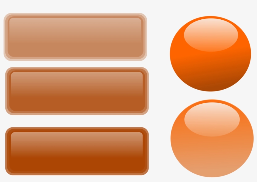 Illustration Of A Blank Glossy - Stock Button PNG Image | Transparent ...