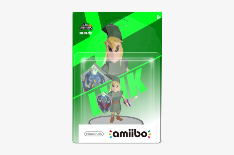 Low-poly Link Amiibo Box Art Cover - Cdi Link Box Art PNG Image ...