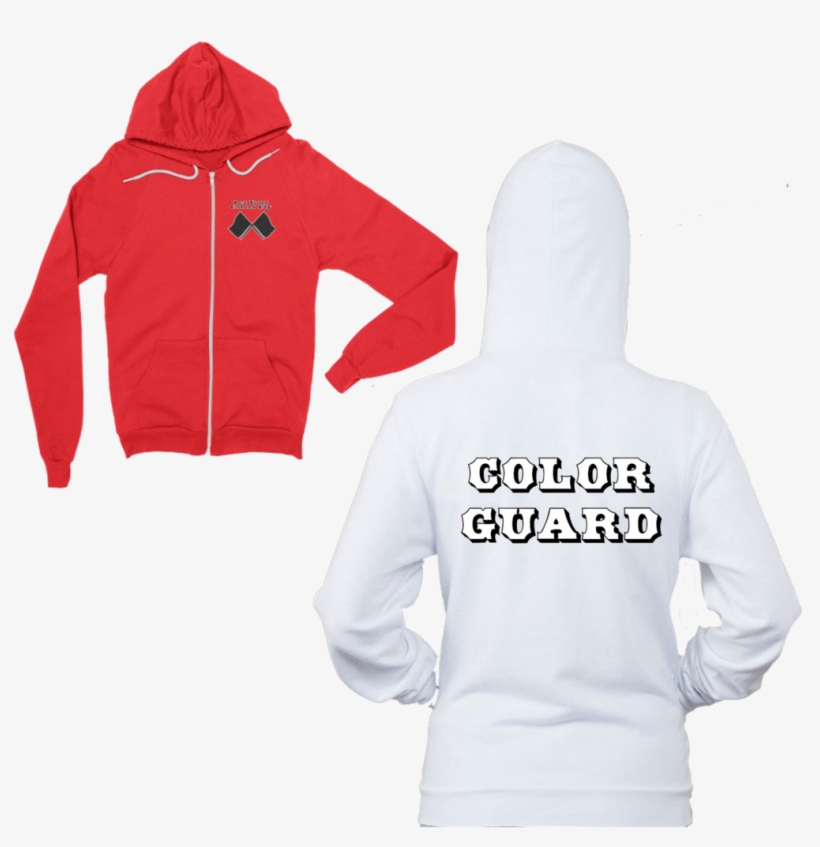 Let Your Colors Fly Color Guard Zip Front Hoodie Features - Sweatshirt ...
