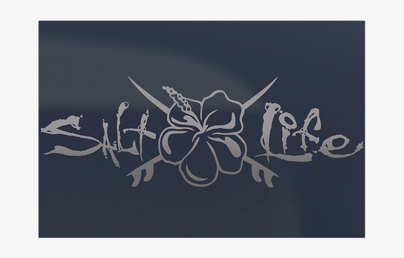 Salt Life Decal With Hibiscus And Surf Boards - Salt Life With Anchor ...