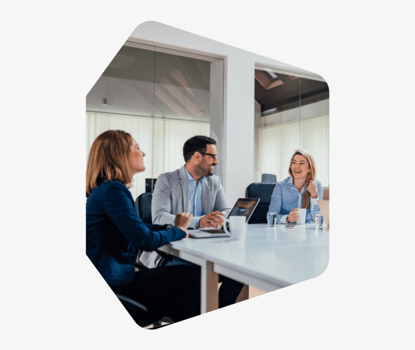 Three People Around The Table - Conference Room Table PNG Image ...